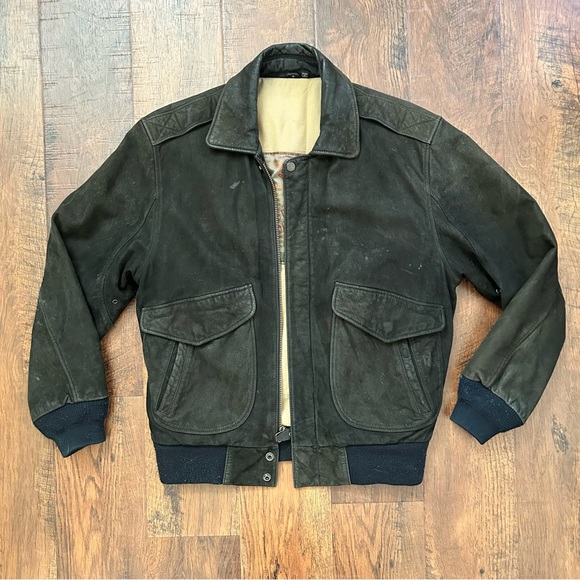 mirage | Jackets & Coats | Mirage Leather Aviator Bomber Jacket Size S ...